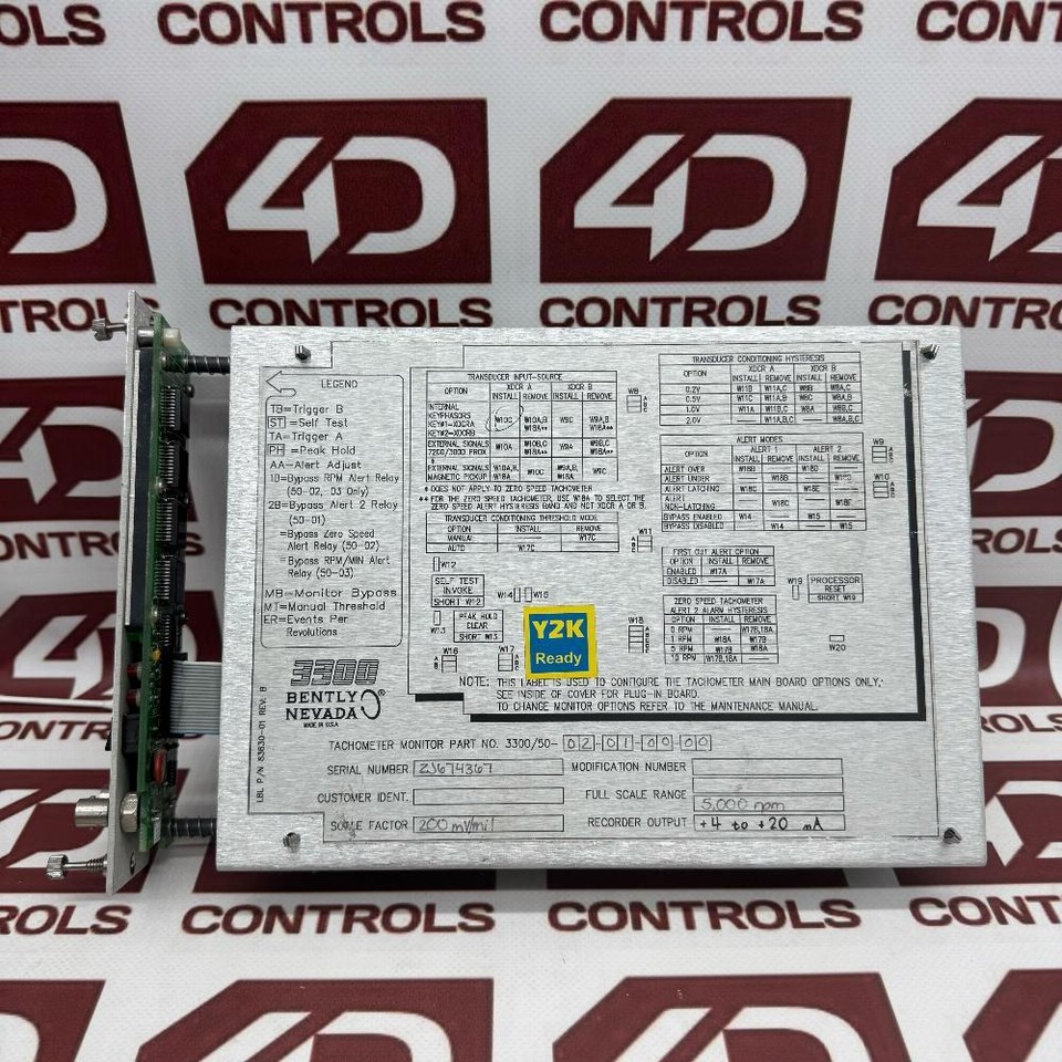 3300/50-02-01-00-00 | Bently Nevada | Tachometer Monitor, Used | eBay