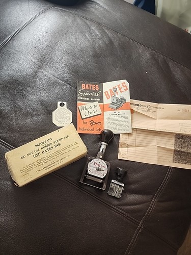 ANTIQUE BATES NUMBERING MACHINE STAMP And Pacemaker Dater Included | eBay