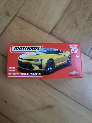 Matchbox 16 Chevy Camaro Convertible 33/100 1:64 70 Jahre Jears Mattel ...