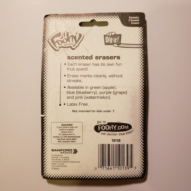 46 Scented Erasers - Foohy by Sanford for sale online | eBay