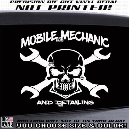 Mobile Diesel Mechanic Vinyl Sticker Decal Car Truck Window Business ...