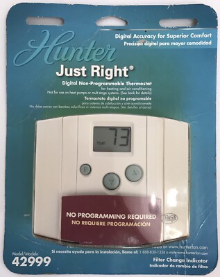 Hunter Just Right Digital Thermostat Model 42999 New Sealed | eBay