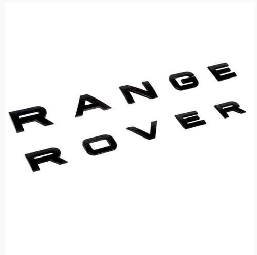 Range Rover Bonnet & Boot Gloss Black Badge GENUINE Lettering Emblem UK ...