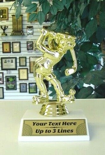 LAST PLACE GOLF TROPHY FUNNY GAG AWARD LAST PLACE MALE OR FEMALE ~* | eBay