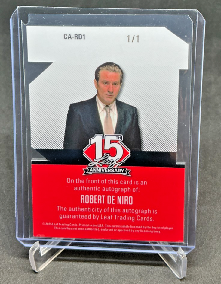 2025 Leaf NSCC National 15th ROBERT DE NIRO Silver Vinyl Crystals AUTO 1/1 | eBay
