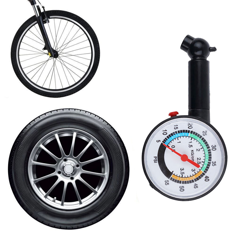 1x Dial Tire Gauge Metal Air Pressure Truck Auto Car Bicycle Tester ...