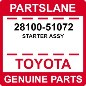 28100-51072 Toyota OEM Genuine STARTER ASSY | eBay