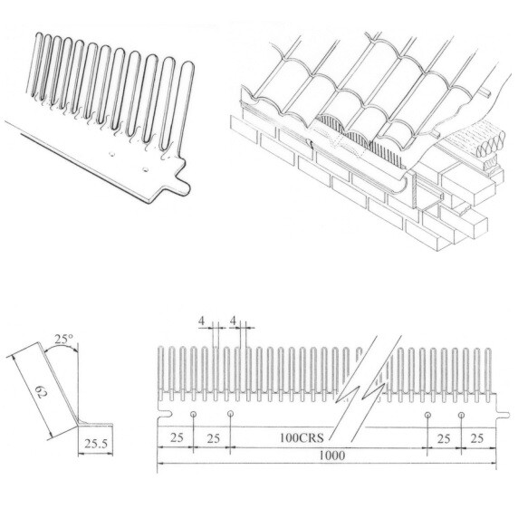 Eaves Comb Filler Roof Eaves Bird Barrier Roof Tile Gap Filler ...