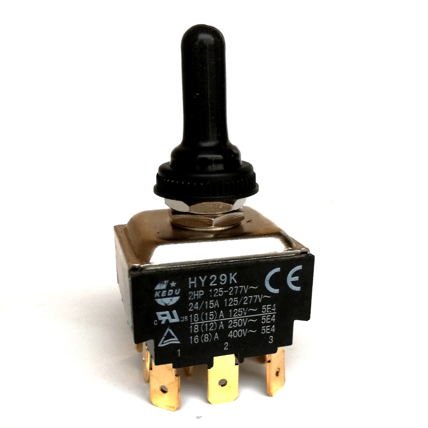 KEDU Toggle Switches HY29K 125V/277V 24/15A 2HP 9 Pins 6.3 Male Tab ...