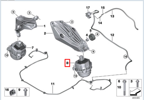 NEW BMW 7 G11 G12 LEFT SIDE ENGINE MOUNT 6860481 22116860481 ORIGINAL ...