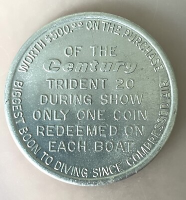 Vintage Century Trident 20 Boat Coin Token $500 Off Purchase | eBay