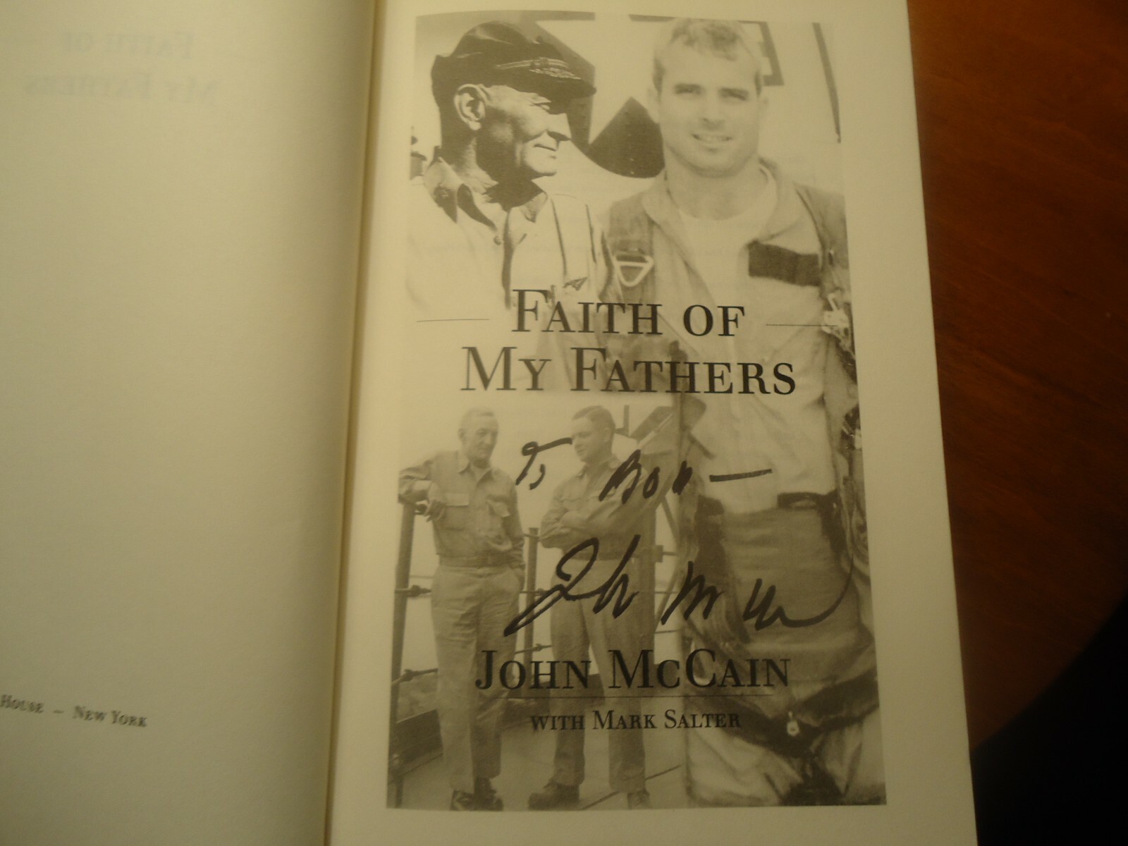 Faith of My Fathers: A Family Memoir by John McCain SIGNED Hardback | eBay