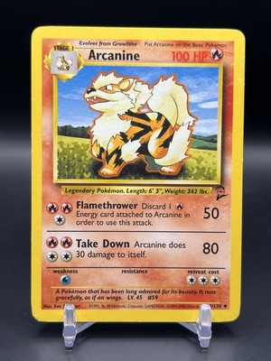 Pokemon Card Arcanine (Base Set 2) 33/130 EXC/NM Non-Holo Uncommon TCG ...