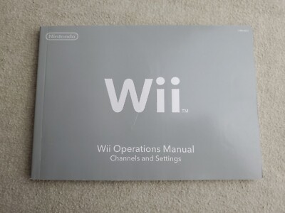 Nintendo Wii Operations Manual Channels And Settings | eBay