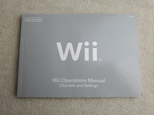 Nintendo Wii Operations Manual Channels And Settings | eBay