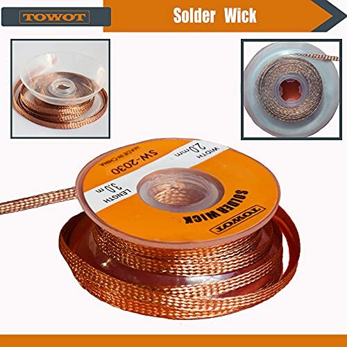 Towot Solder Wick Braid With Flux Noclean Electronic Desoldering Wick ...