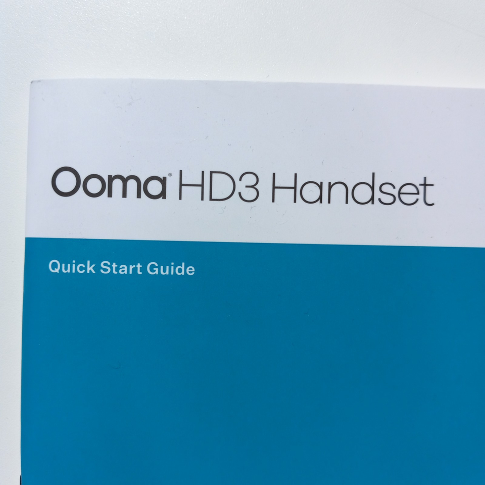 Ooma HD3 Handset Quick Start Guide Manual – English & French OEM ...