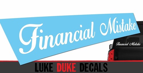 Financial Mistake Decal _ HQ BlackListed JDM KDM style Die Cut Vinyl ...