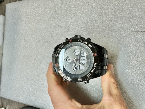 Men’s Working Golden Hour Brand 50mm Men’s Watch Black Rubber Band ...