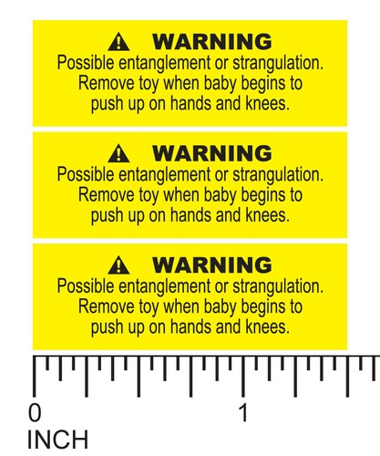 1000 Labels Warning Stickers Possible Entanglement for Crib and Playpen ...
