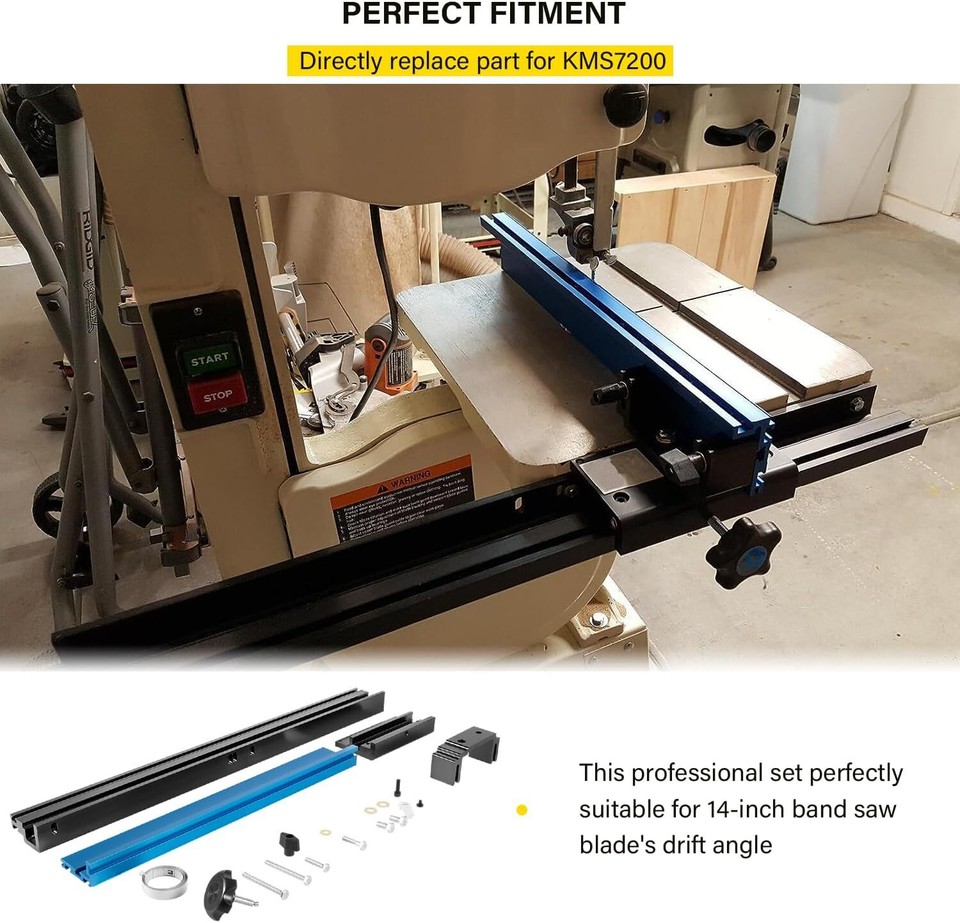 Adjustable & Rigid Bandsaw Fence Replace for Kreg Precision Band Saw ...