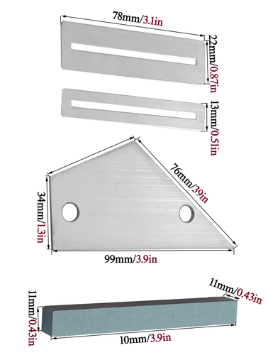 Guitar Luthier Tool Kit File Fret Crowning Rocker Grinding Rubber ...