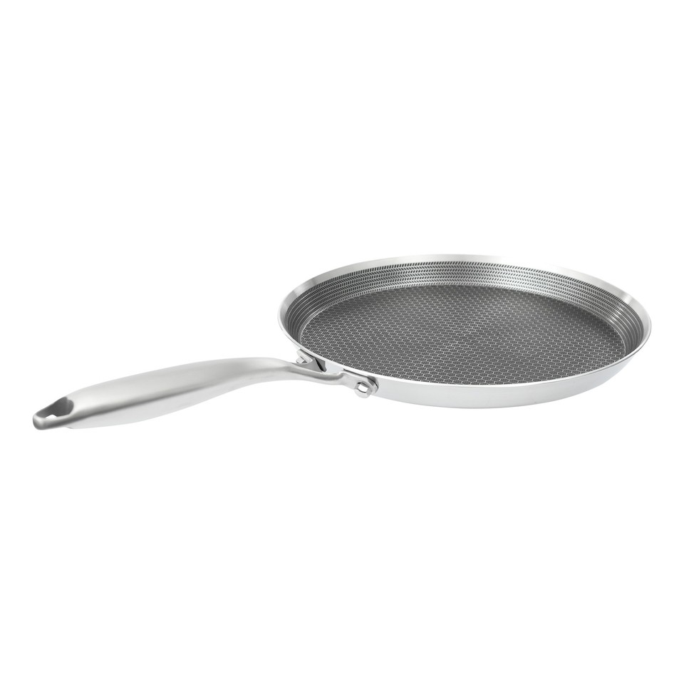 10 Inch Stainless Steel Crepe Pan Non Stick Flat Skillet Pancake Pan ...
