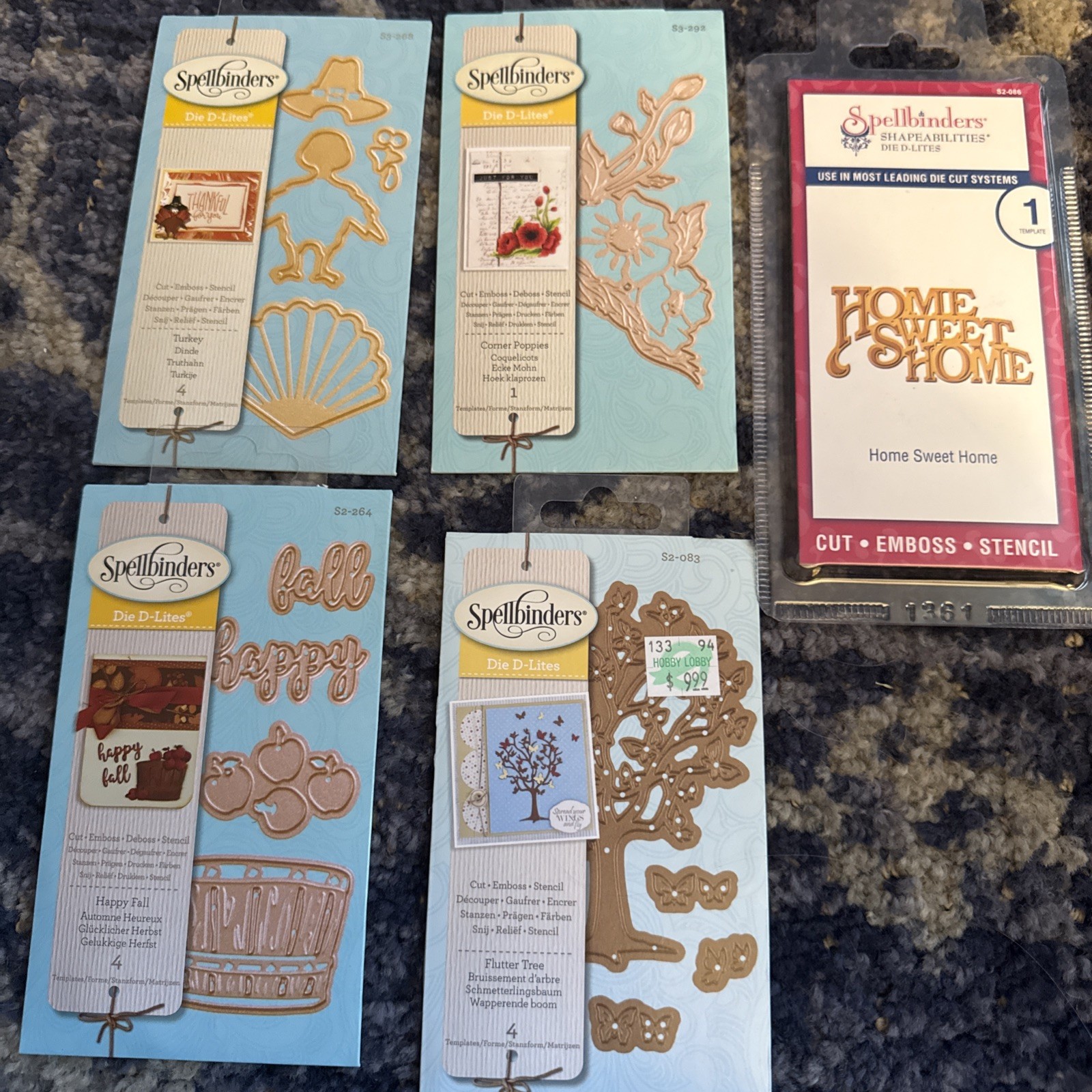 Spellbinders Metal Die Cutting Lot Of 21 Scrapbook Cardmaking Bonus ...