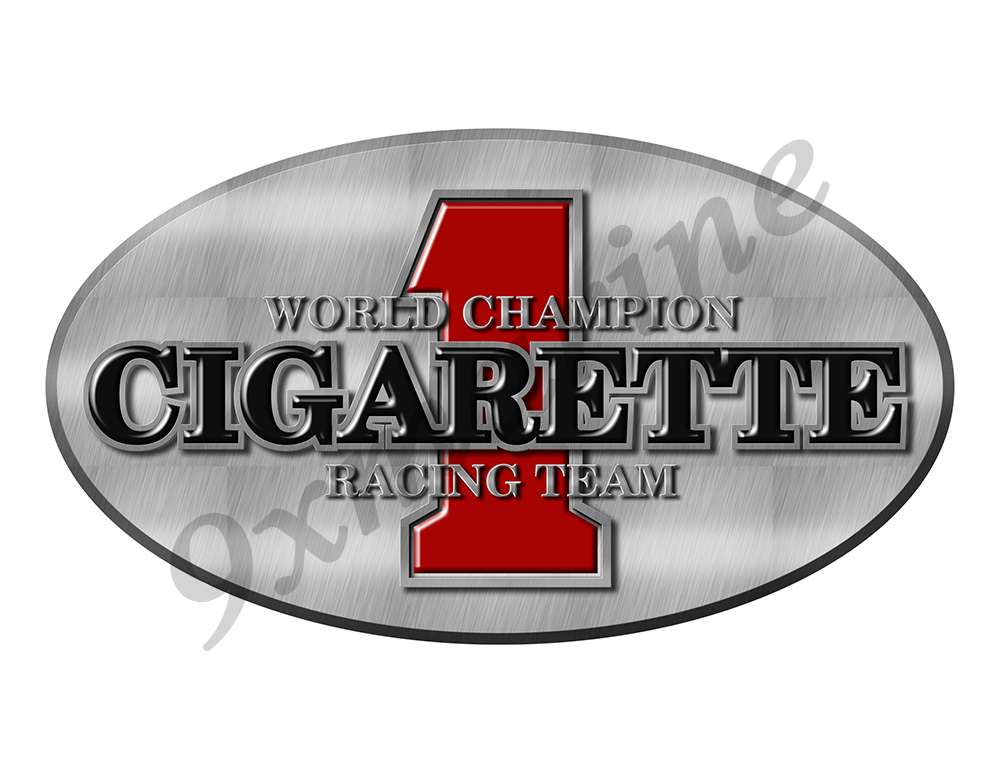 Cigarette Remastered Sticker. Brushed Metal Style - 10" long | eBay