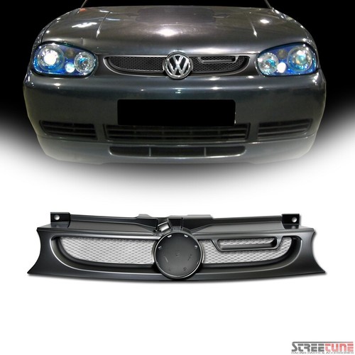 Matte Blk Ab Aluminum Mesh Front Bumper Grill Grille For 99-06 Golf GTI ...