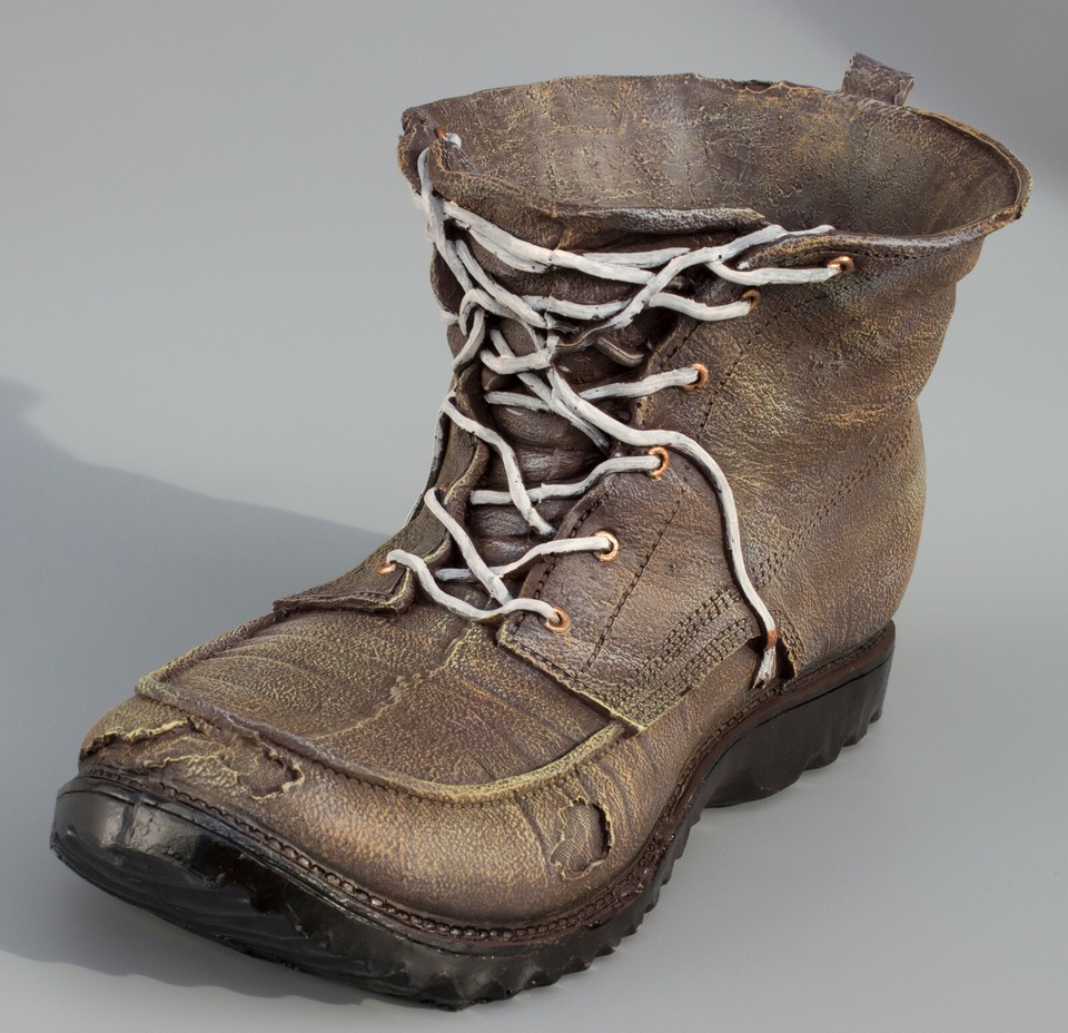 Boot Planter Flower Pot Stand Sculpture Garden Statue Outdoor Country ...