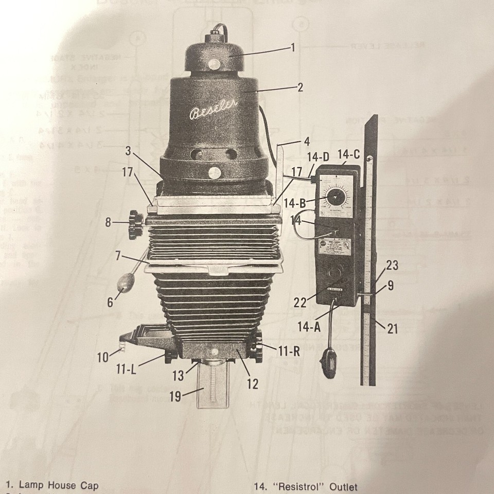 photo enlarger 4x5 Beseler CB7 photo Enlarger with stand in working ...