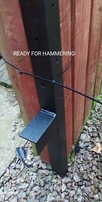 GARDEN FENCE Repair System Fence post Spike -Knock in and Screw Down ...