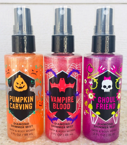 GHOUL FRIEND + PUMPKIN CARVING + VAMPIRE BLOOD Diamond Shimmer Mist 3oz ...