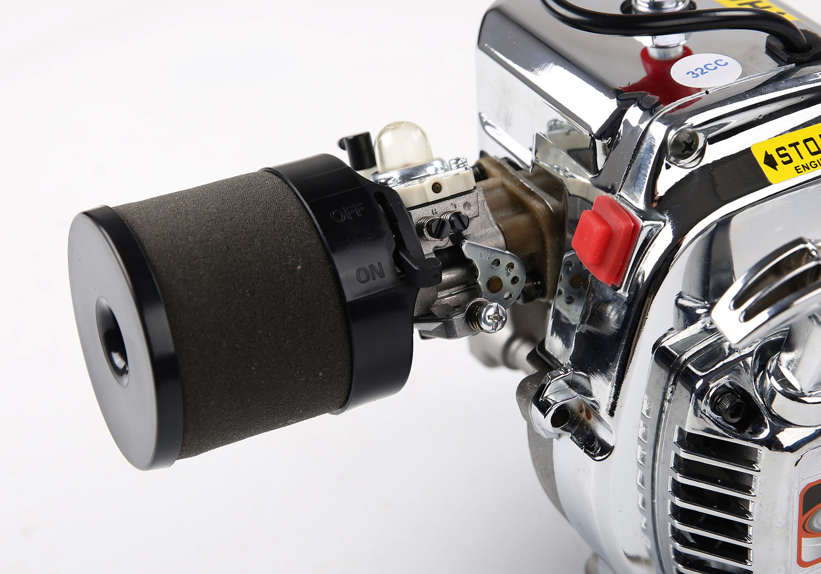 32CC 2-Stroke 4 Bolt Engine with Ait Filter For 1/5 Hpi Baja Goped ...