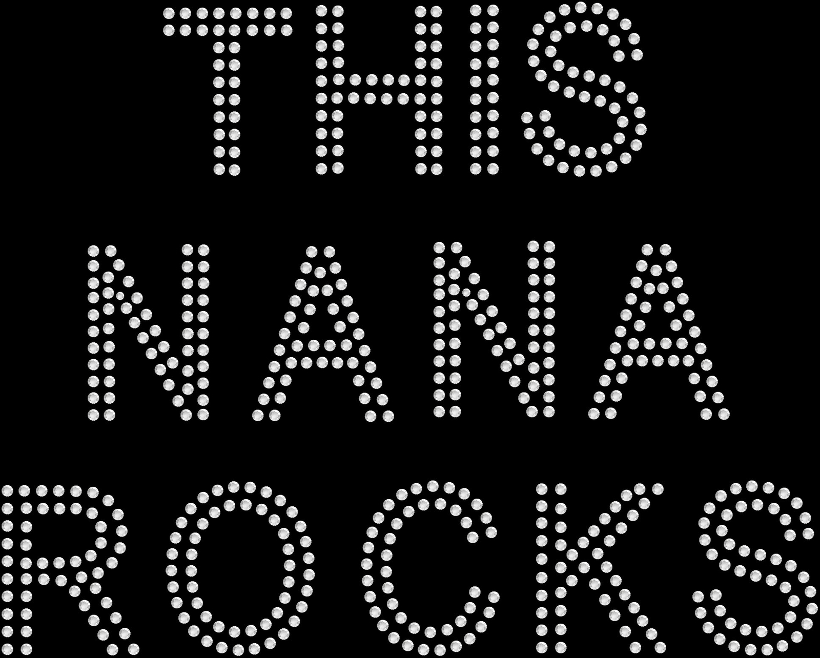 Rhinestone Bling Sparkle Iron On Transfer DIY This Nana Rocks | eBay