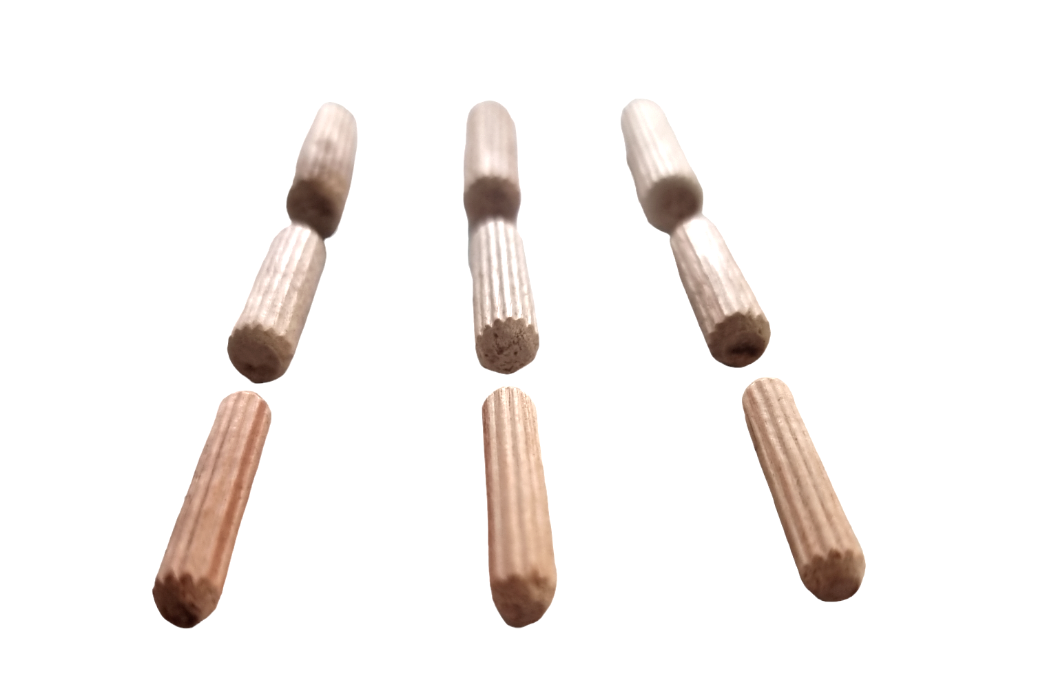 Wooden Dowels 6mm 8mm 10mm Chamfered Fluted Pin Wood Dowels Multipacks ...