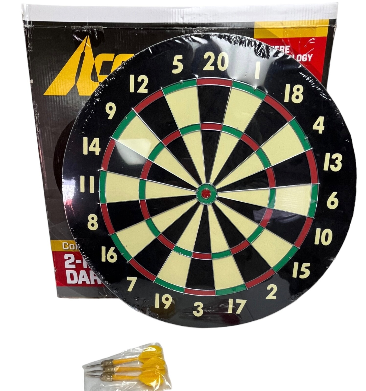 NEW Accudart 2-in-1 Competition DART BOARD Baseball Game 18" Diameter w ...