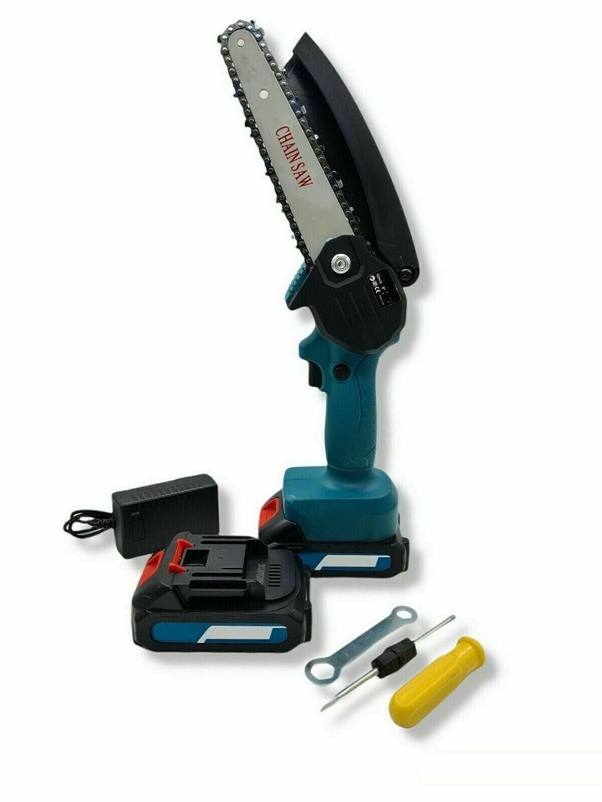 Mini sega motosega 2 batterie Elettrosega elettrica tagliarami ...