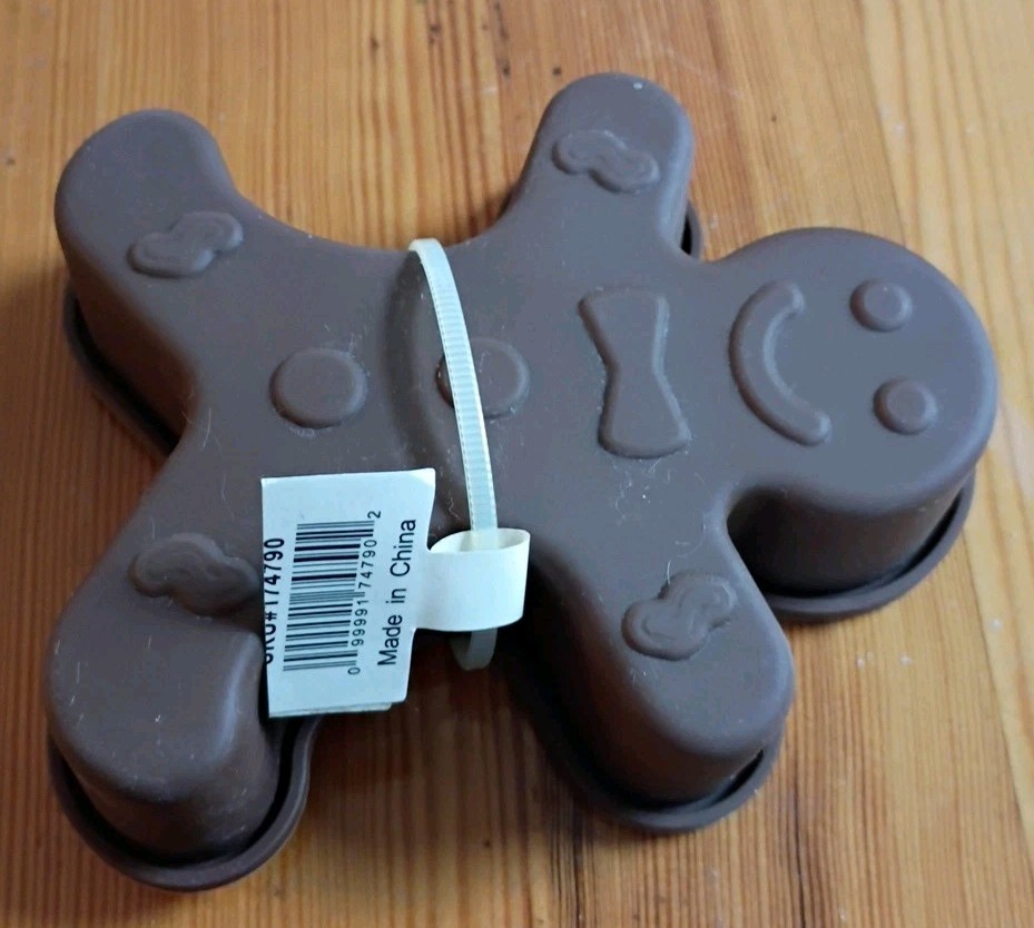 4.5" Silicone Gingerbread Man Mold Pan Cake, Jello, Giant Cookie, Ice ...