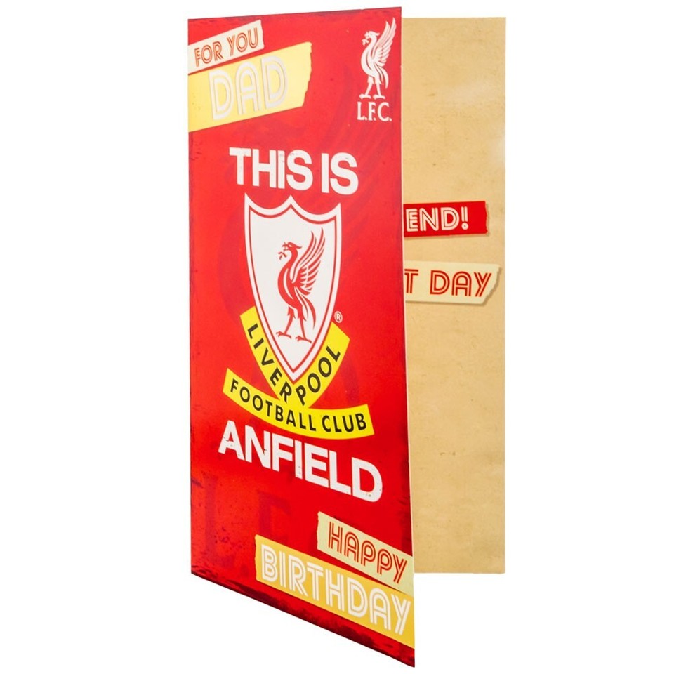 Liverpool FC Happy Birthday Dad Card LFC Gift | eBay