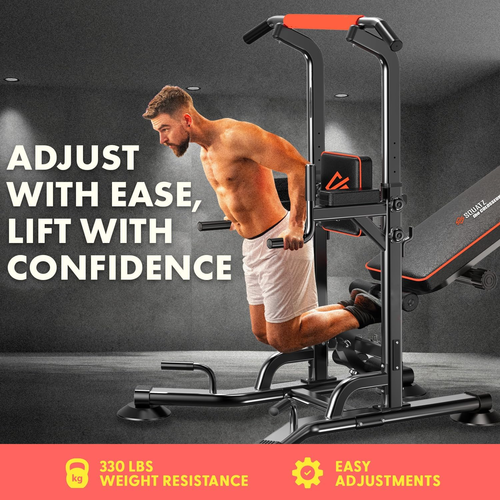 Pull-Up Workout Station with Bench – Multifunctional Home Gym Equipment ...