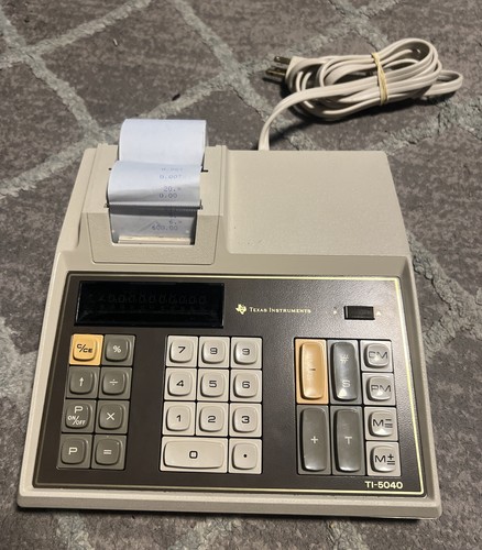Vintage Texas Instruments TI-5040 Electronic Printing Calculator TESTED ...
