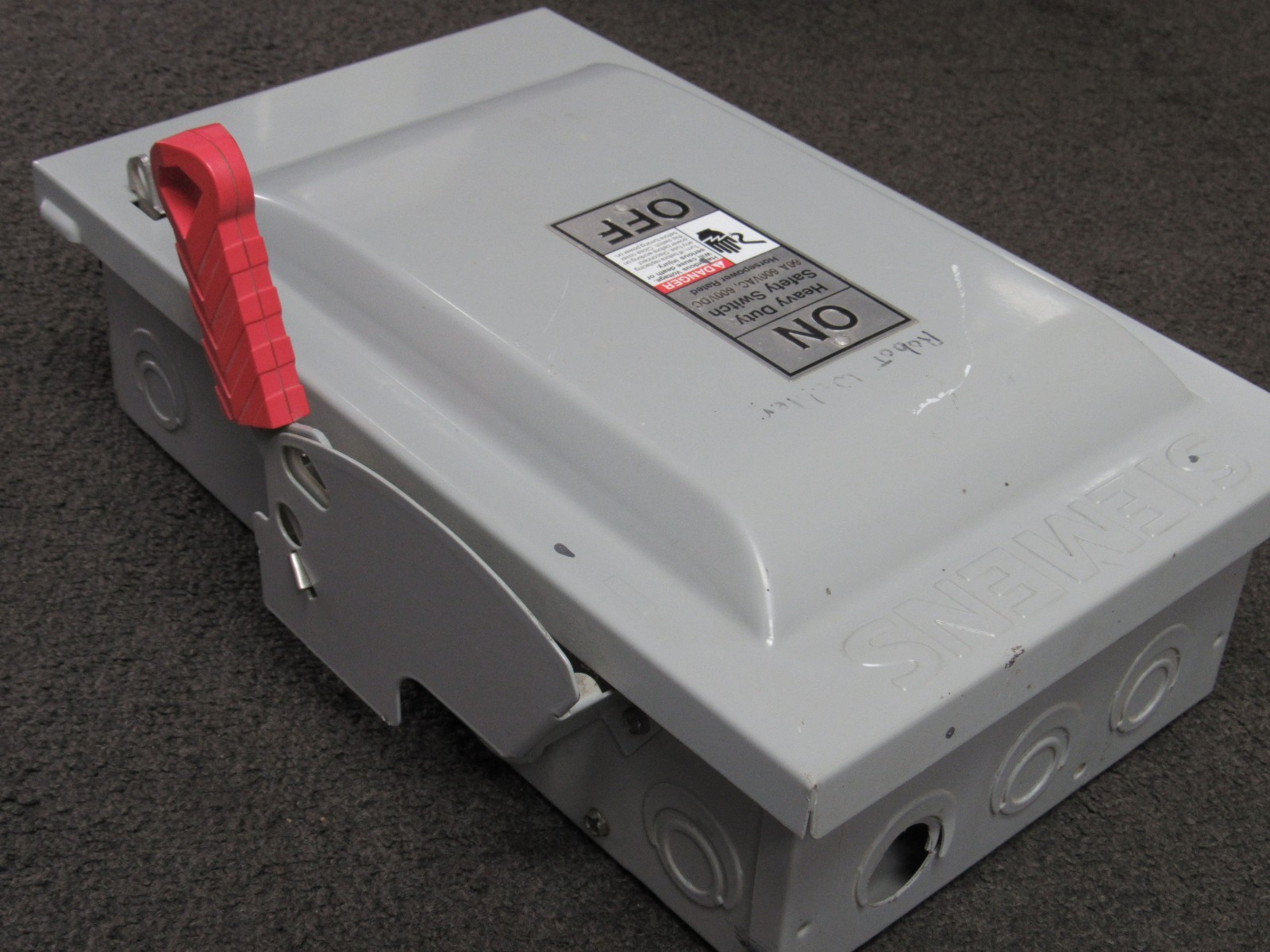 SIEMENS HF362 60A/600V/3P NEMA 1 FUSIBLE HEAVY DUTY SAFETY SWITCH | eBay