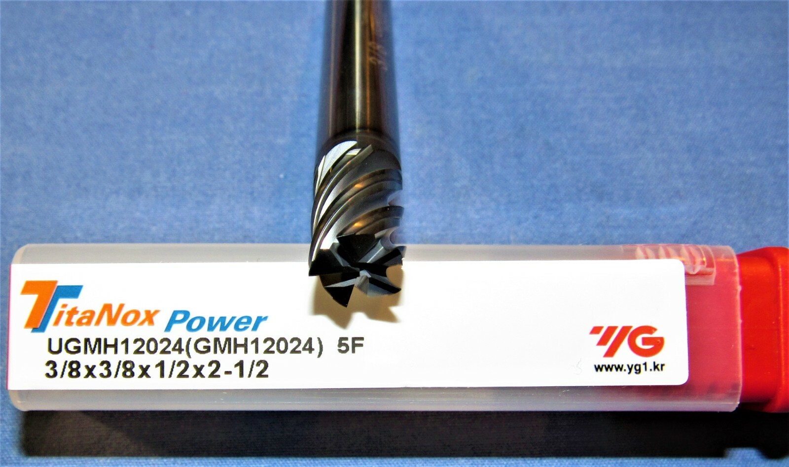 YG-1 TitaNox- 5 Flute Carbide Square End Mills 3/8 x 3/8 x 1/2 x 2-1/2 ...