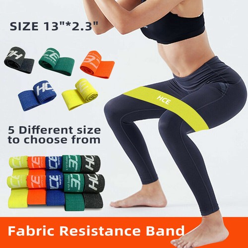5pcs Elastic Fabric Band Set Resistance Bands loop band Legs Hip ...