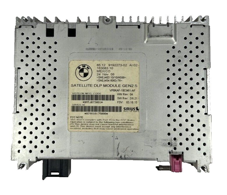 BMW 3 5 6 7 Series X5 X6 Sirius Satellite Radio DLP Module GEN 2.5 OEM ...