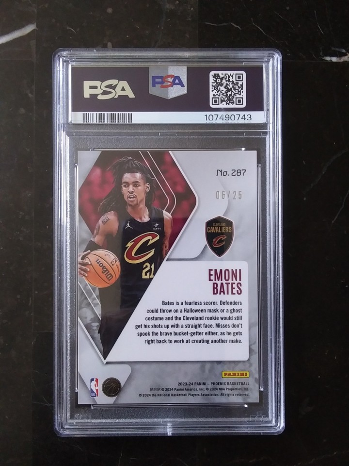 2023 Panini Phoenix Fire n Ice PSA Pop 1 of 1 Emoni Bates RC /25 #287 ...