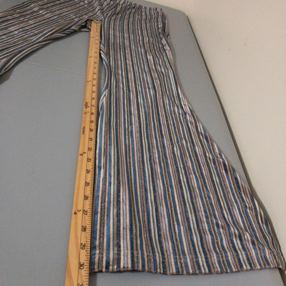 Natural Life Joplin Striped Flare Velvet Pants Womens M Brown Boho ...