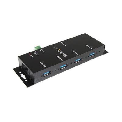 STARTECH 4 PORT USB 3.0 HUB, INDUSTRIAL, METAL, ESD PROTECTION, MOUNT ...